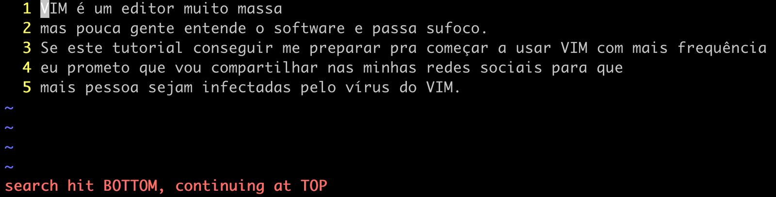 Comandos e atalhos do editor VIM para iniciantes - codamos.com.br
